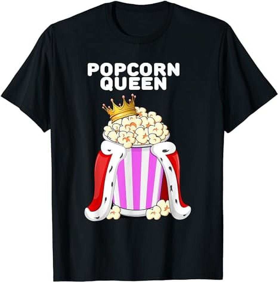 Popcorn Queen | Womens Popcorn Lover Shirt | Cute Popcorn T-Shirt ...