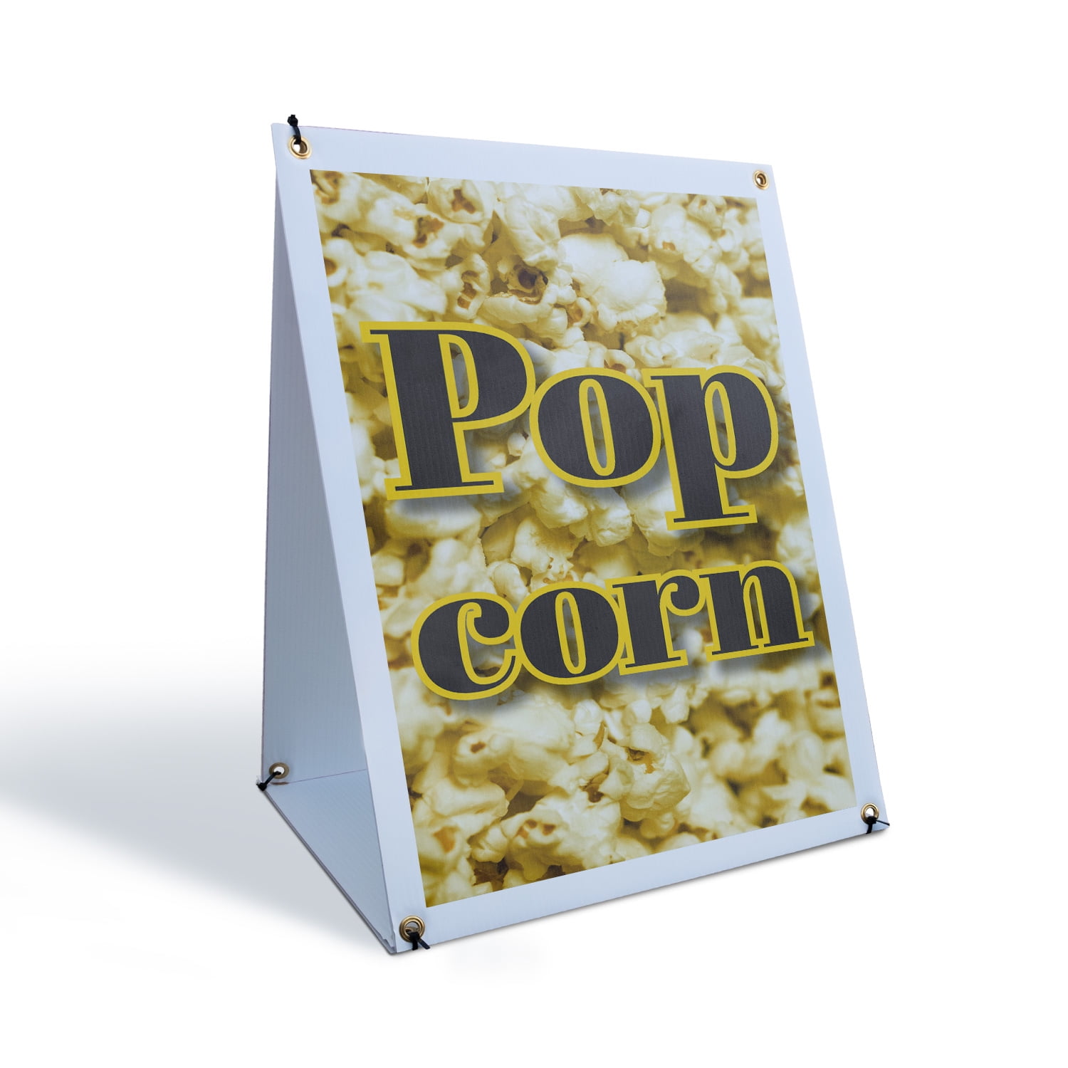 Popcorn Sidewalk Sign 18 Inch x 24 Inch A-Frame Images On Both Sides ...