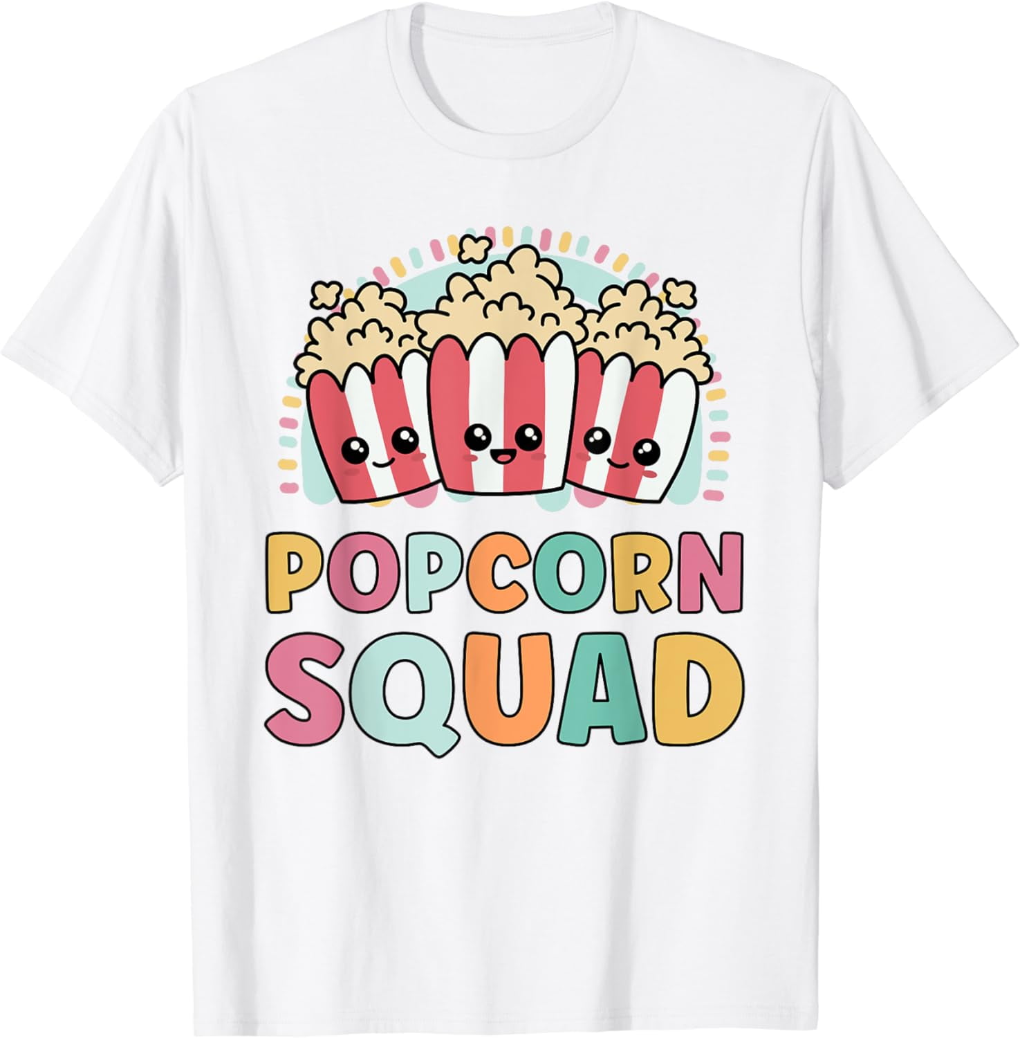 Popcorn Squad Funny Matching For Girls Cinema Movie Night T-Shirt ...