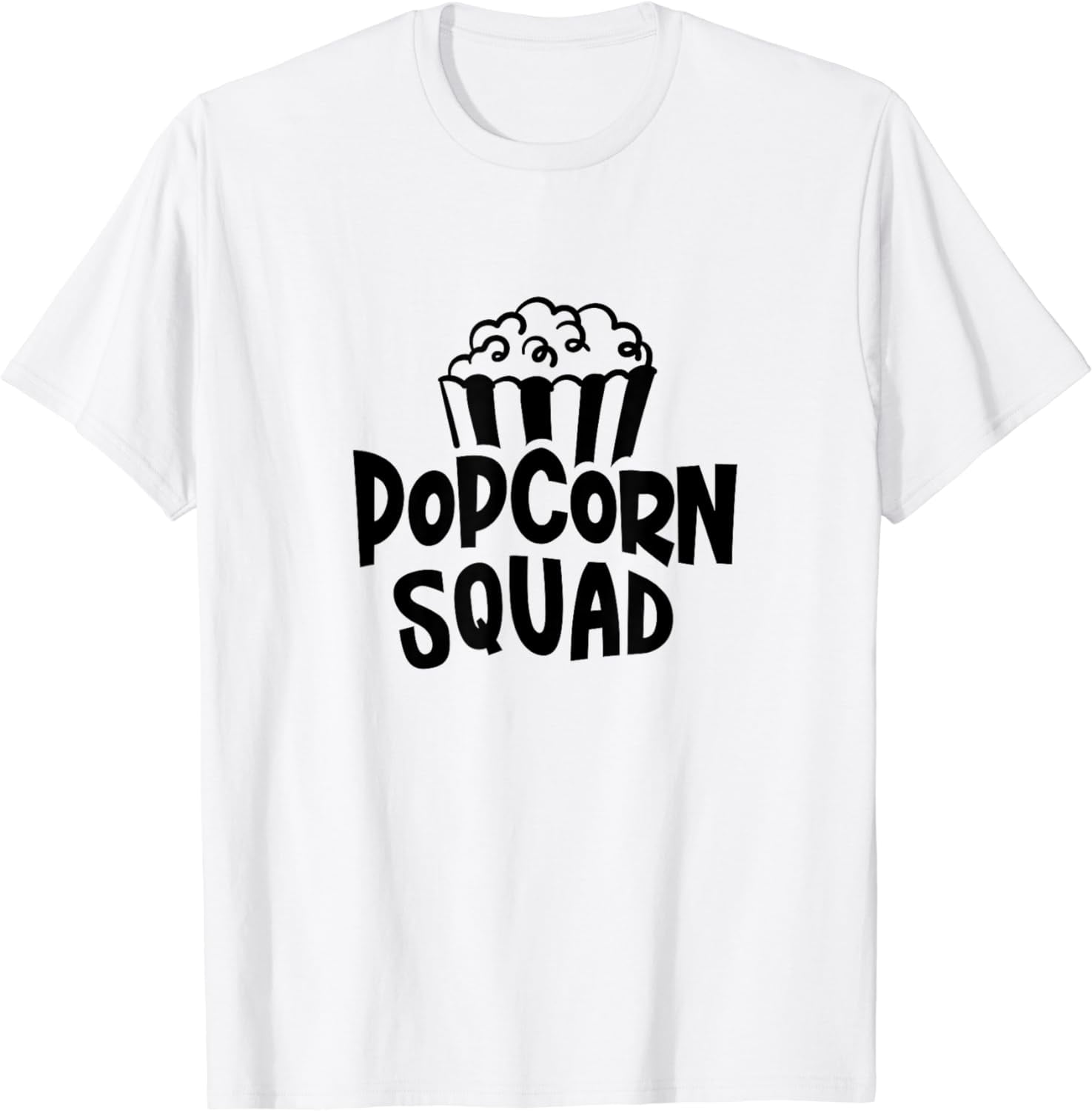 Popcorn Squad Movies Funny Saying Corn T-Shirt Graphic & Letter Print T ...