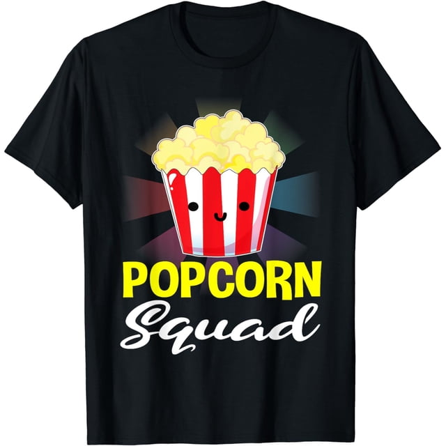 Popcorn Squad, Popcorn Gift, Popcorn Lovers, Movie Fans T-Shirt ...