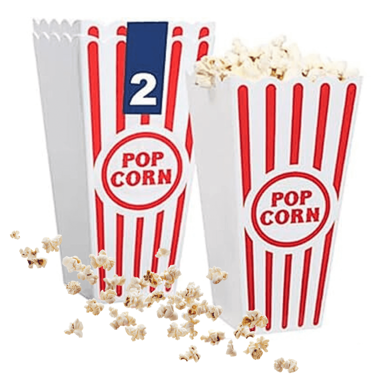 Popcorn Tub Red & White Striped Classic Popcorn Containers for Movie ...