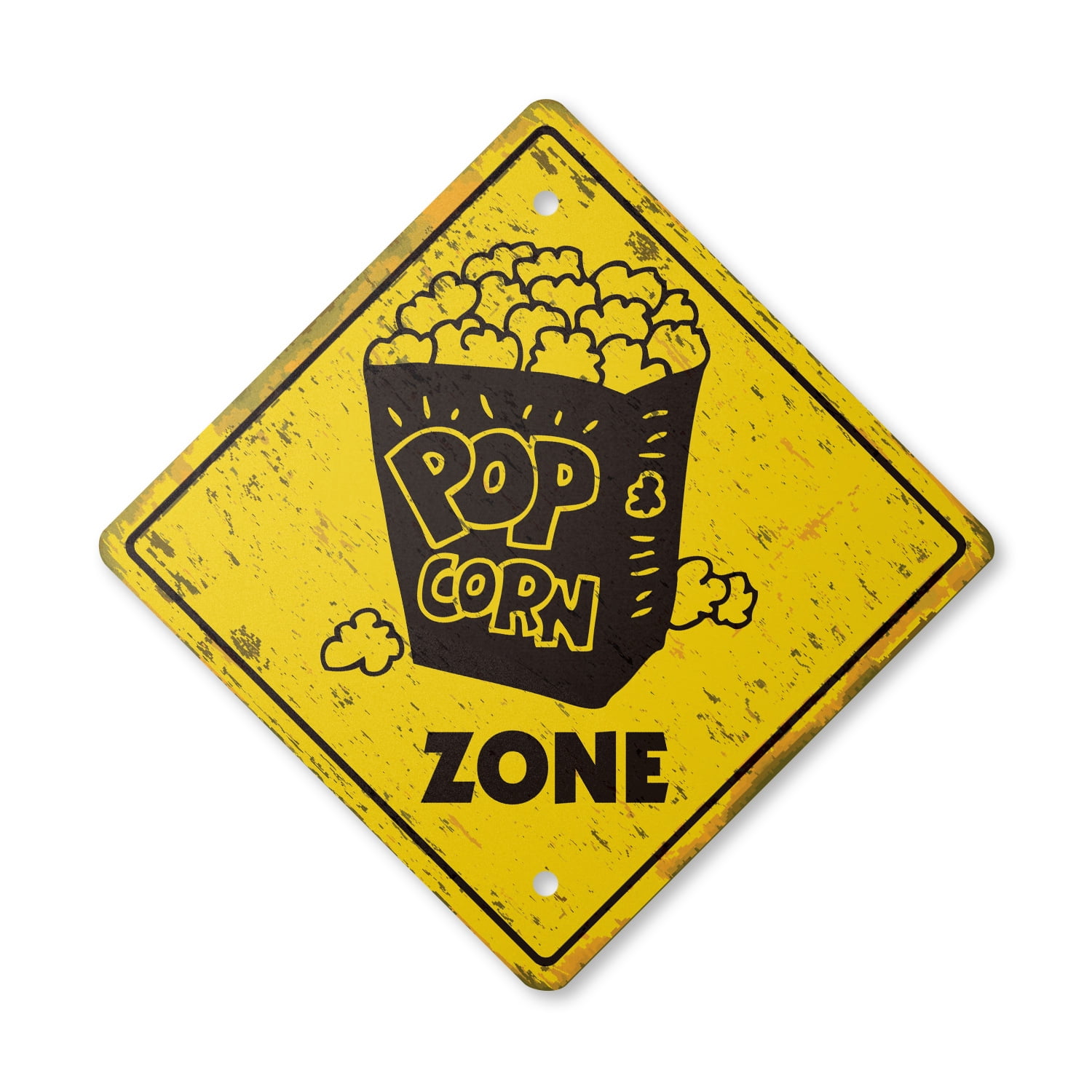 Popcorn Vintage Crossing Sign Zone Xing | Indoor/Outdoor Plastic | 14 ...