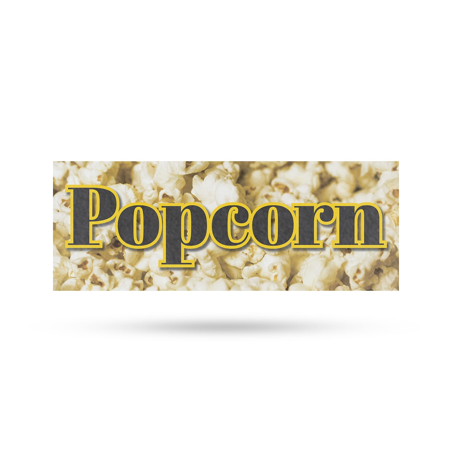Popcorn Vinyl Decal 12 Inch x 5 Inch Weatherproof Heavy-Duty Adhesive ...