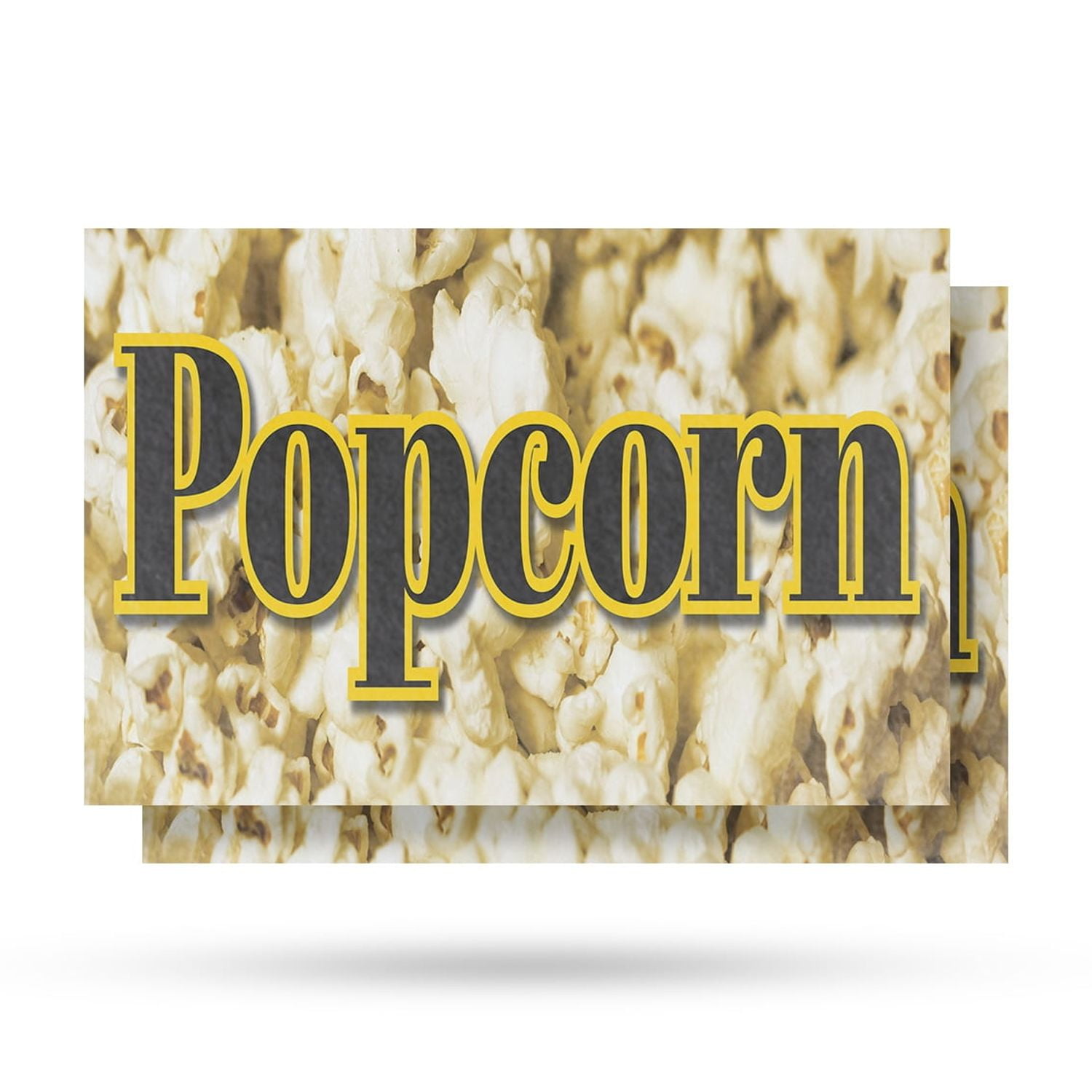 Popcorn Vinyl Decal 2 Pack of 18 Inch x 24 Inch Weatherproof Heavy-Duty ...