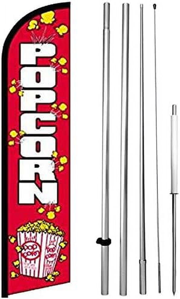 Popcorn Windless Swooper Flag Kit 15' Feather Banner Sign Rf-H ...