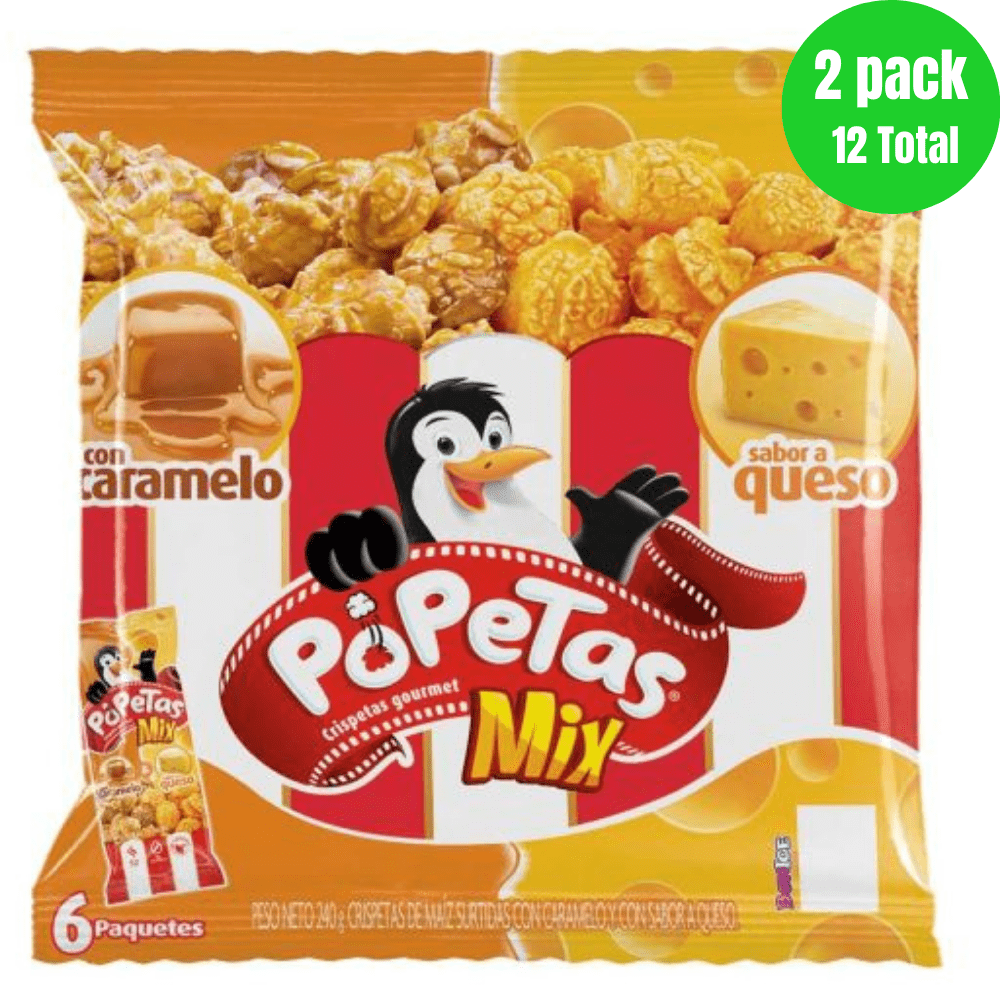Popcorn snacks (Pck of 2 - 6 count per pck) Caramel and cheese popcorn ...