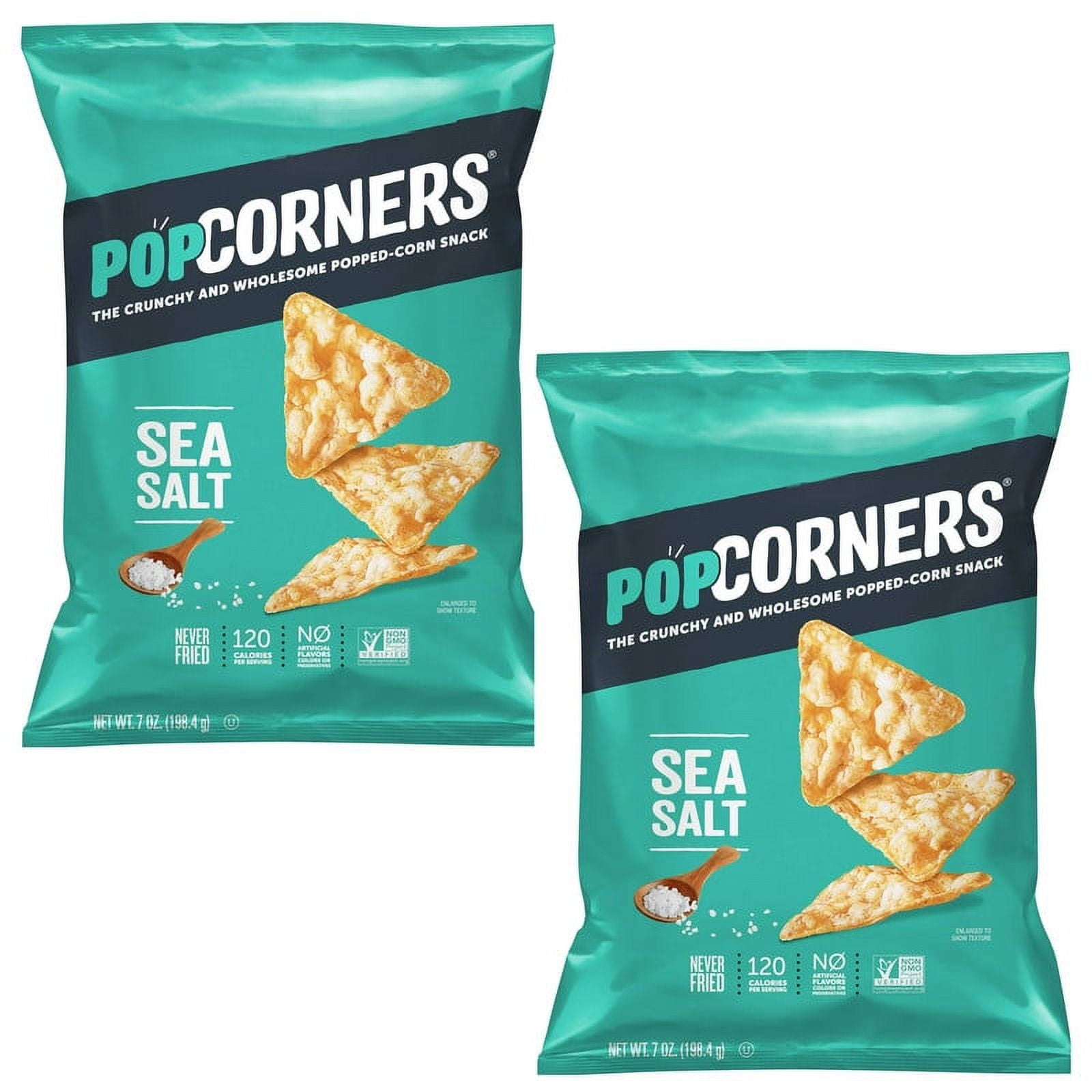 Popcorners,2 pack Sea Salt Popped Corn Snacks - Walmart.com
