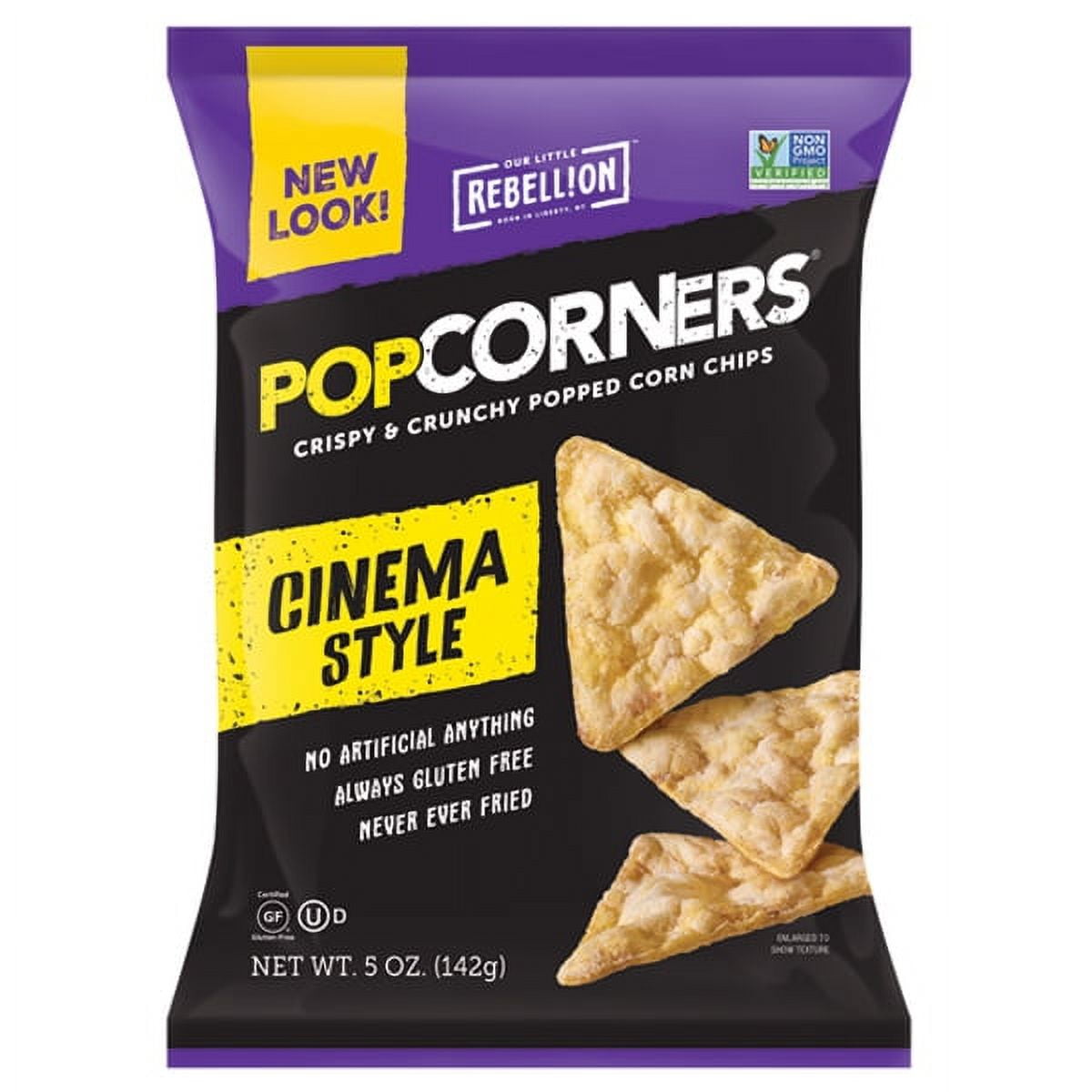 Popcorners Cinema Style Popped Corn Chips 5 oz Bags - Pack of 12 ...