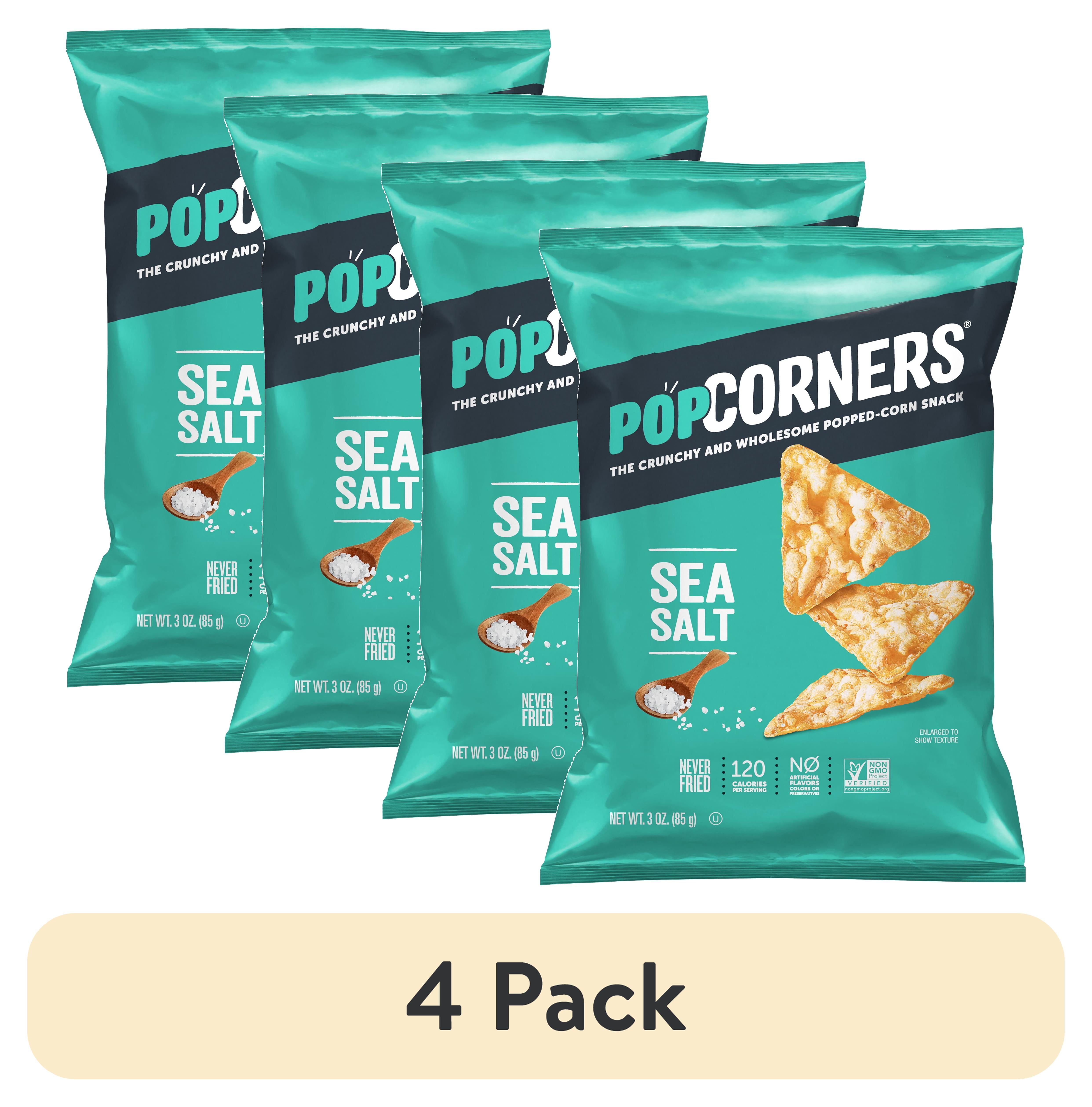 (4 pack) Popcorners Popped Corn Chips Sea Salt Flavor Snack Chips, 5.0 ...
