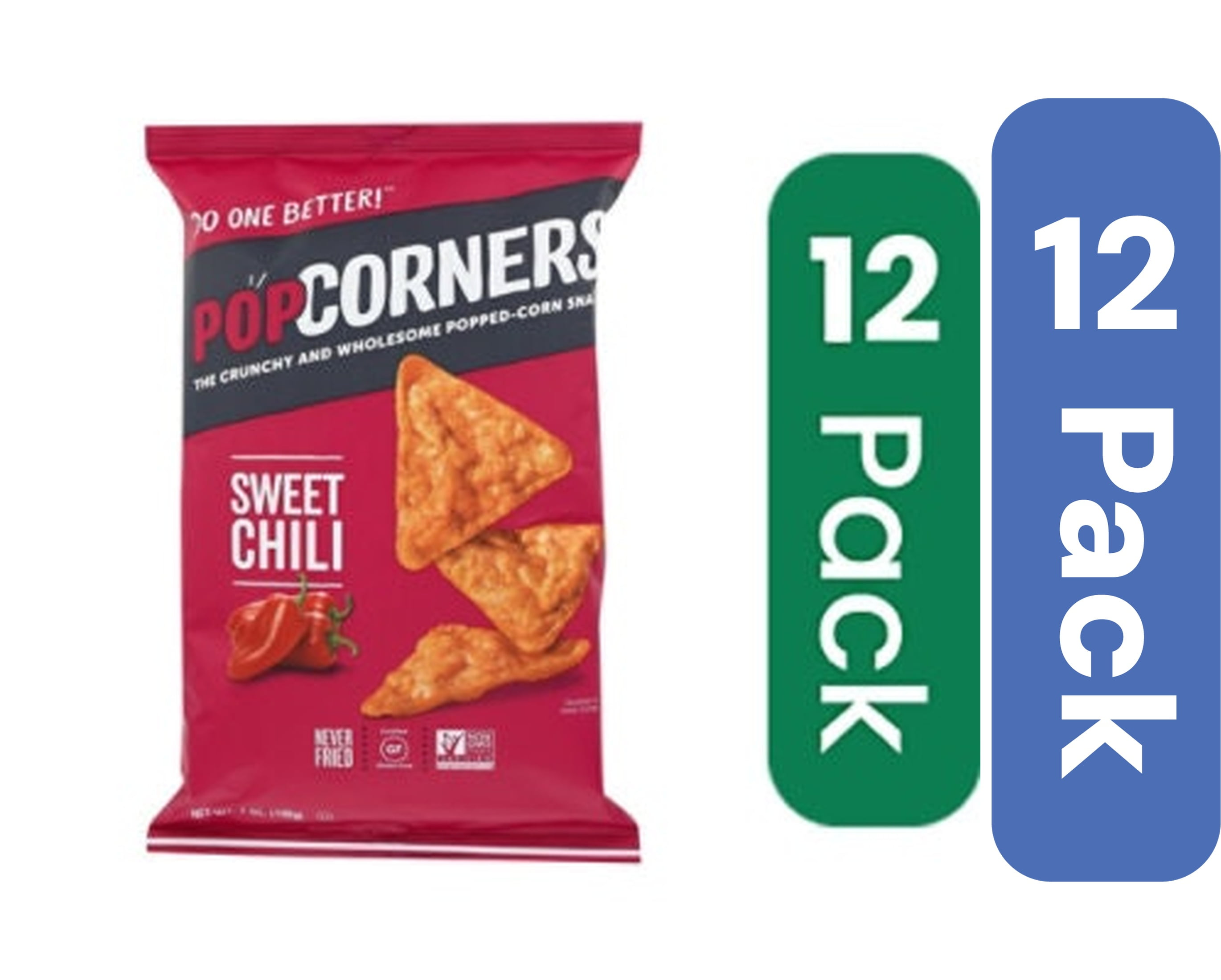 Popcorners Sweet Heat Chili Corn Chips 7 oz (Pack of 12) - Walmart.com