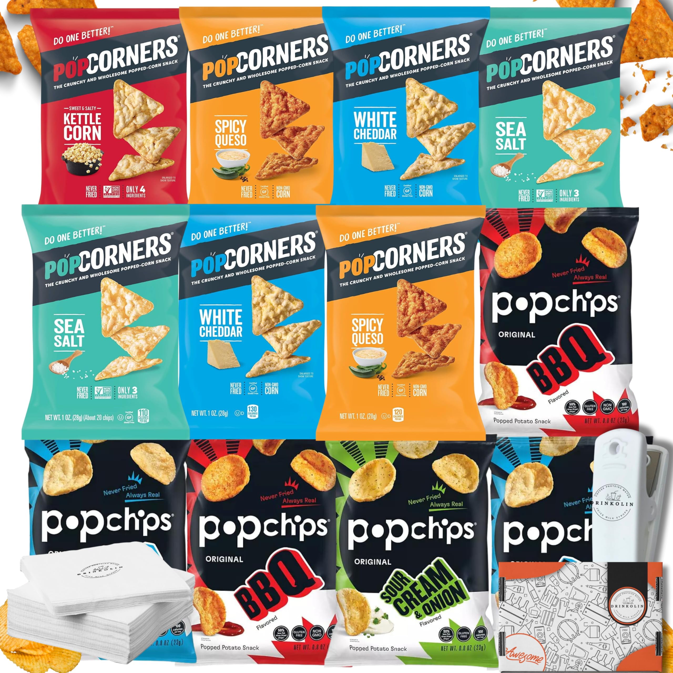 Popcorners and Popchips Variety Pack - Healthy Snack Box. Great bulk ...