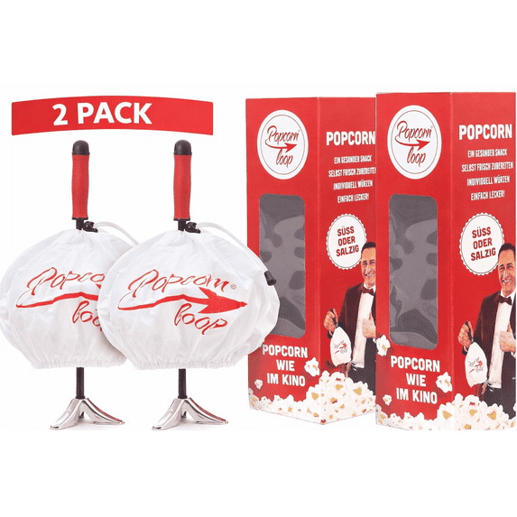 Popcornloop Stovetop Popcorn Maker – Traditional Popcorn Popper for ...
