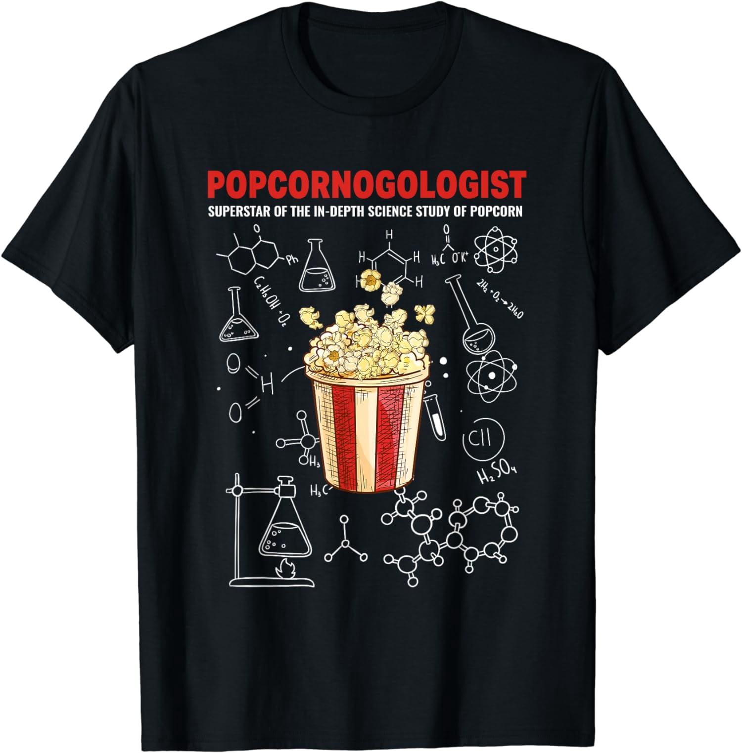 Popcornogologist Popcorn Lover Study of Popcorn T-Shirt - Walmart.com