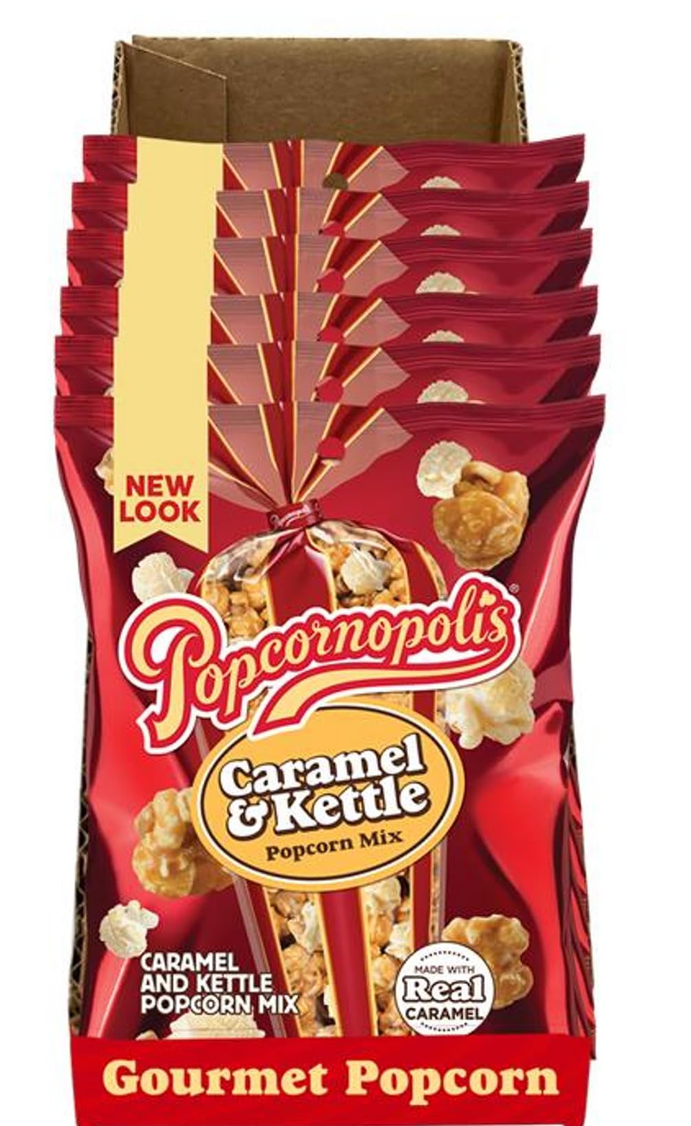 Popcornopolis Caramel & Kettle AKF18 Mix 6 ct, 1.5 oz Case, Caramel ...