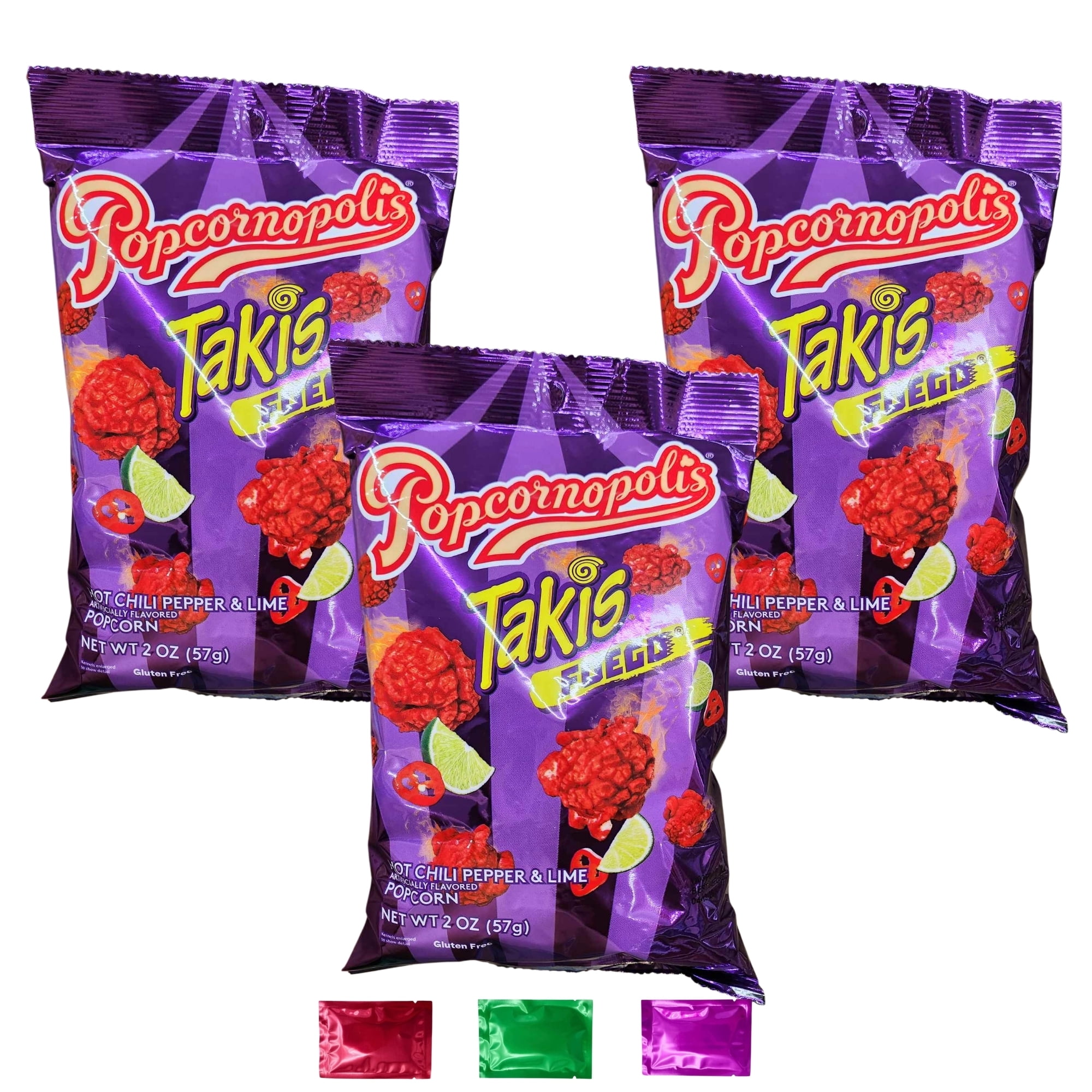 Popcornopolis Fuego Takis Hot Chili and Lime Flavored Popcorn Snacks ...