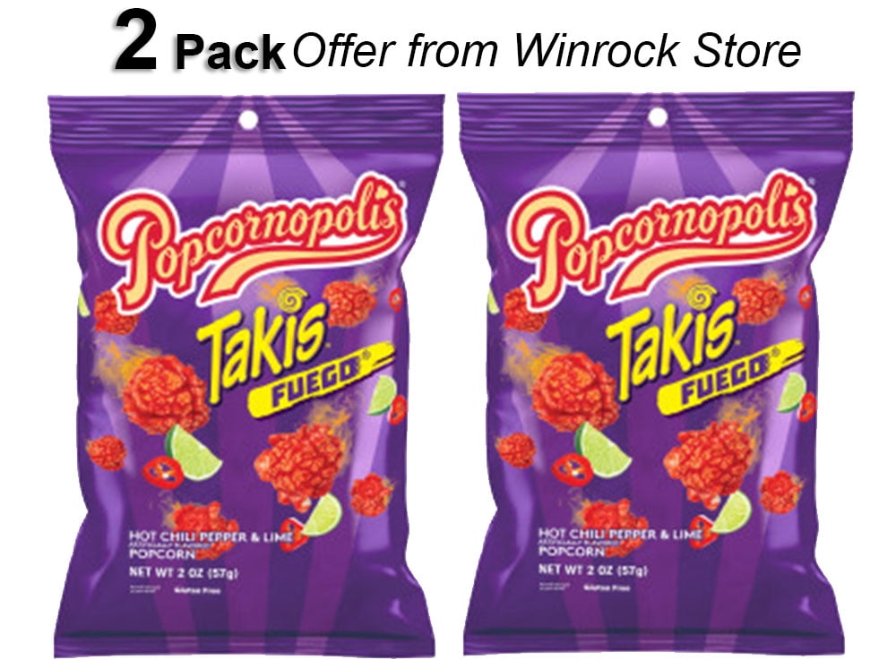 Popcornopolis Fuego Takis, air-popped popcorn, uego: Zesty and ...