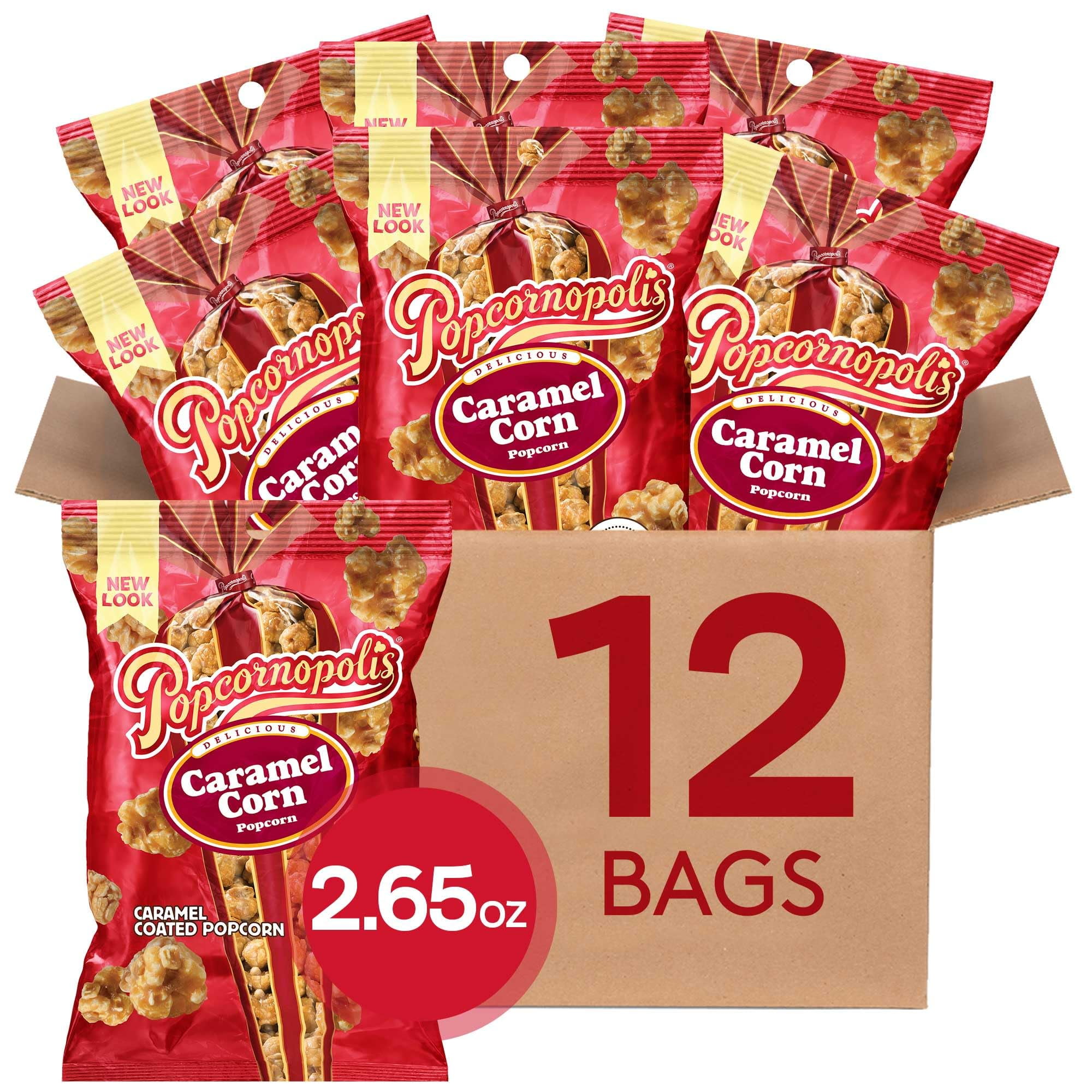 Popcornopolis Gourmet Popcorn, Caramel BCF26 Corn, Sweet Snack, 12-Pack ...