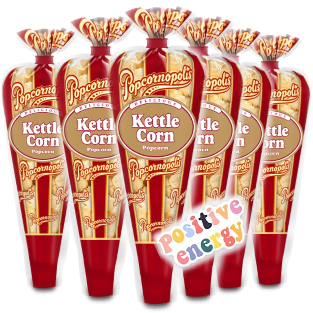 Popcornopolis Gourmet Popcorn – Premium Pack of 6 Kettle Corn Mini ...