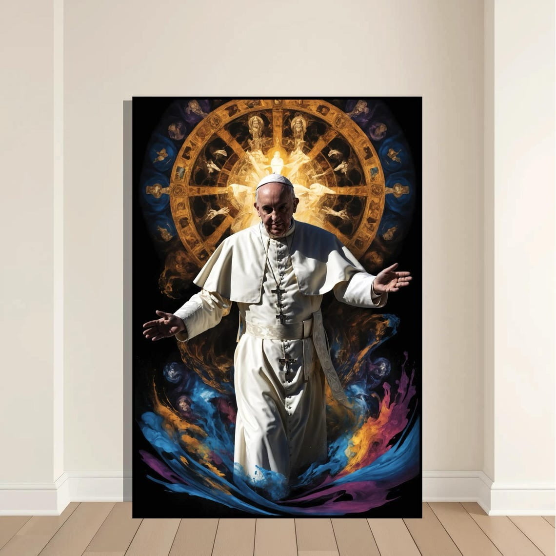 Pope FranciIs Memorial Poster & Canvas, Requiescat in Pace Catholic Art, Catholic Minimalist ...
