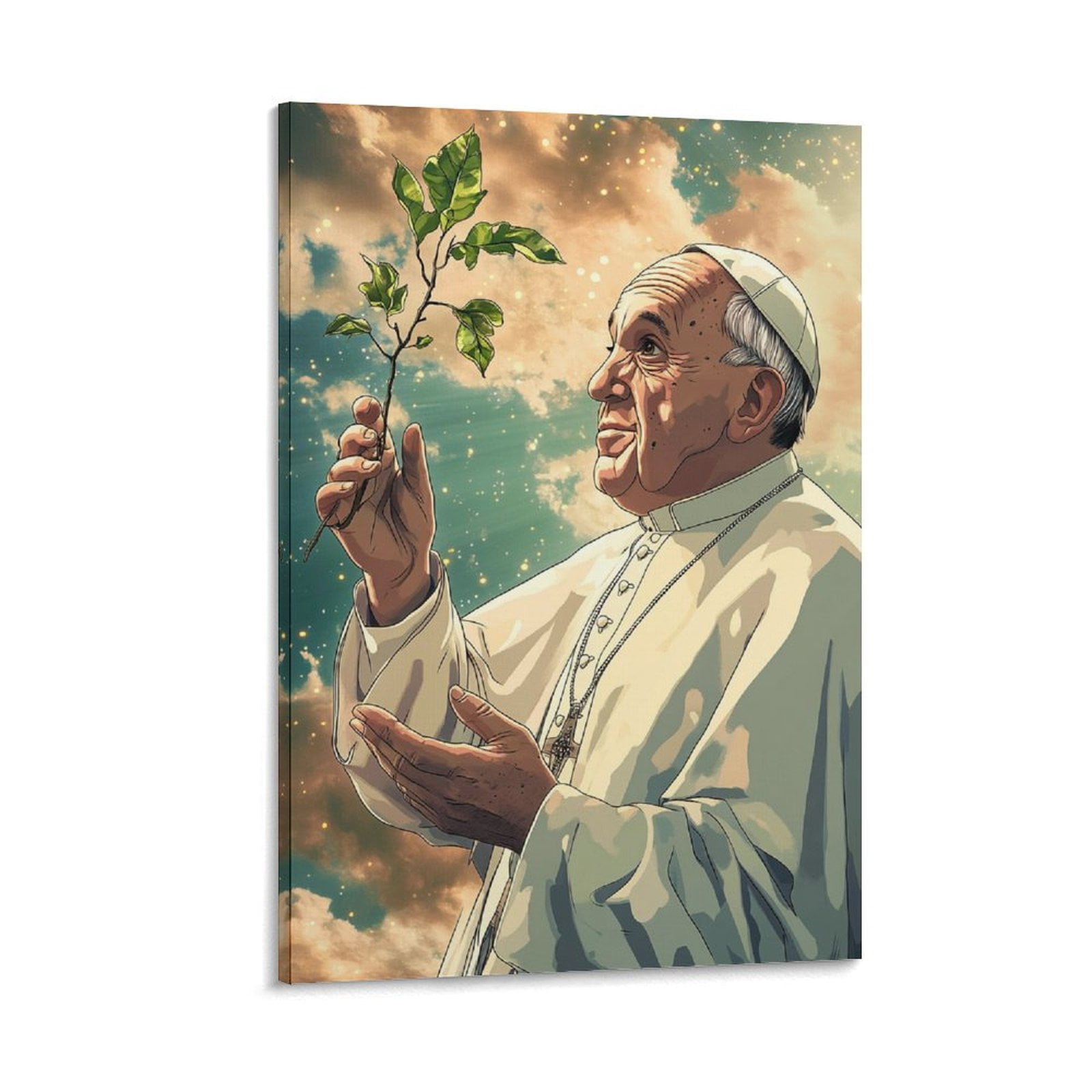 Pope Francis Canvas Painting, Wall Hanging Art, HD Print Wall Artwork ...