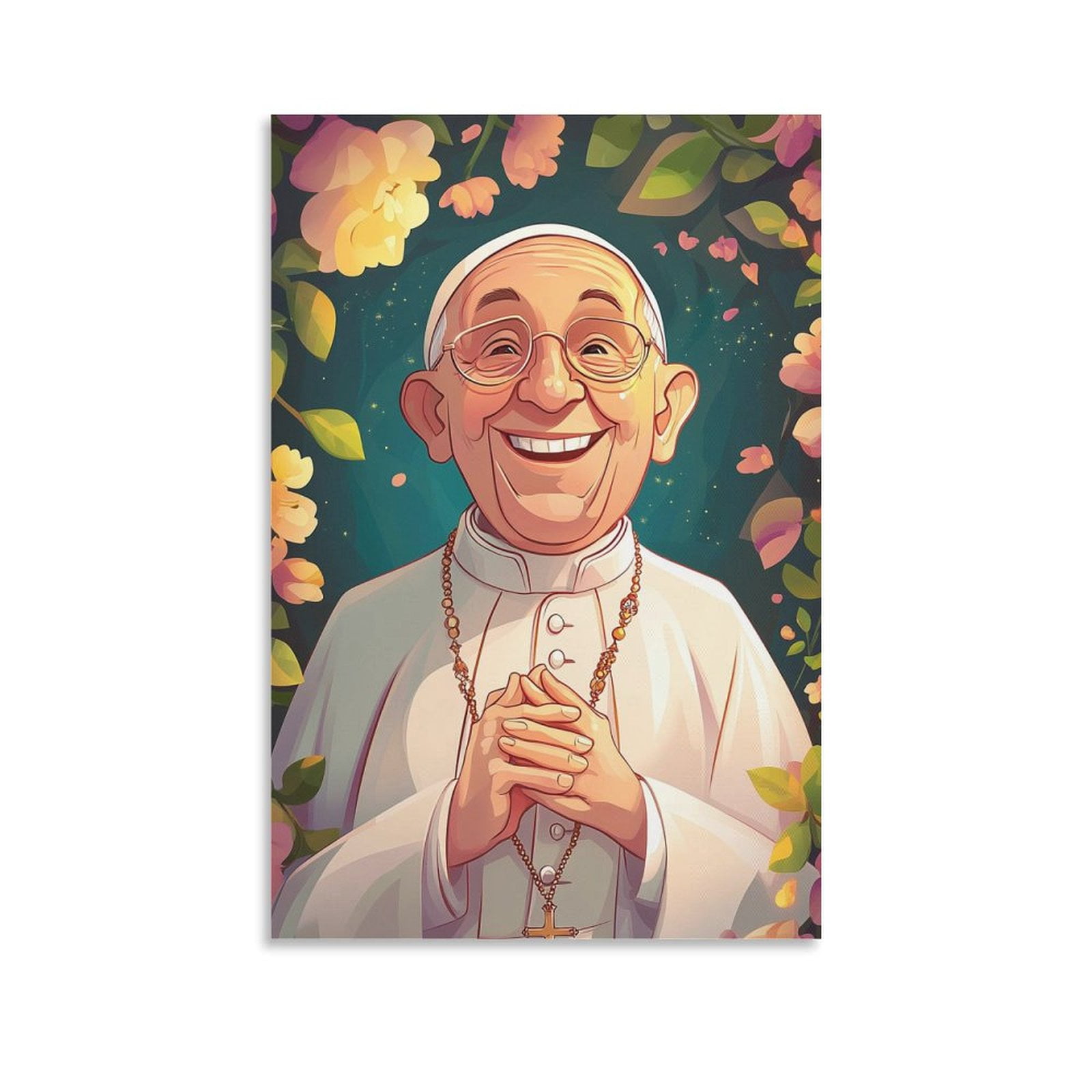 Pope Francis Canvas Painting, Wall Hanging Art, HD Print Wall Artwork ...