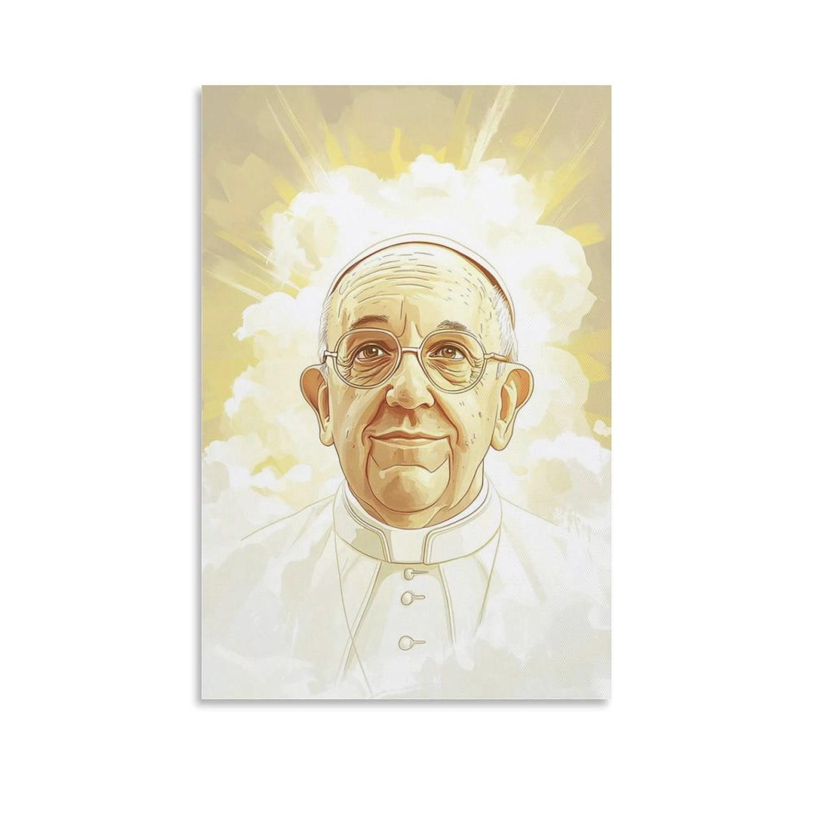 Pope Francis Canvas Painting, Wall Hanging Art, HD Print Wall Artwork ...