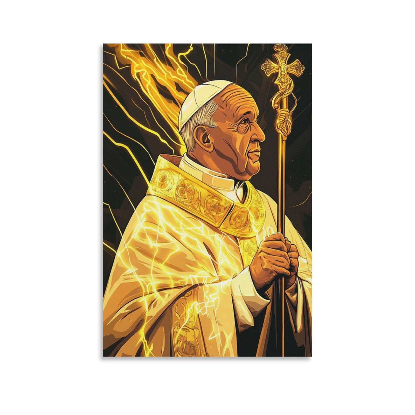 Pope Francis Canvas Painting, Wall Hanging Art, HD Print Wall Artwork ...