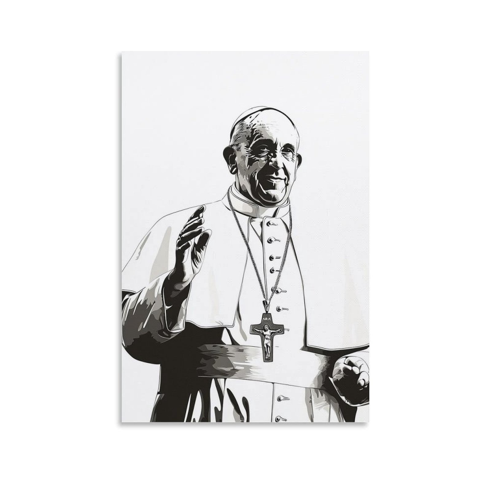 Pope Francis Canvas Painting, Wall Hanging Art, HD Print Wall Artwork ...