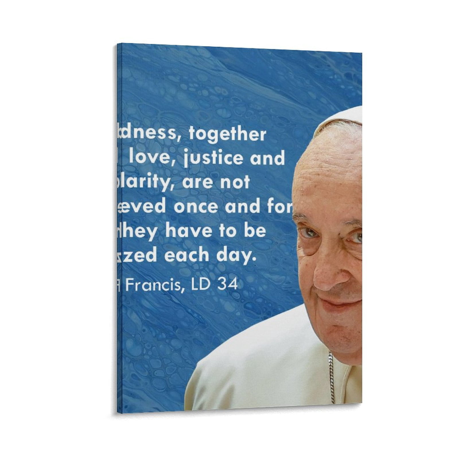 Pope Francis Canvas Painting, Wall Hanging Art, HD Print Wall Artwork ...