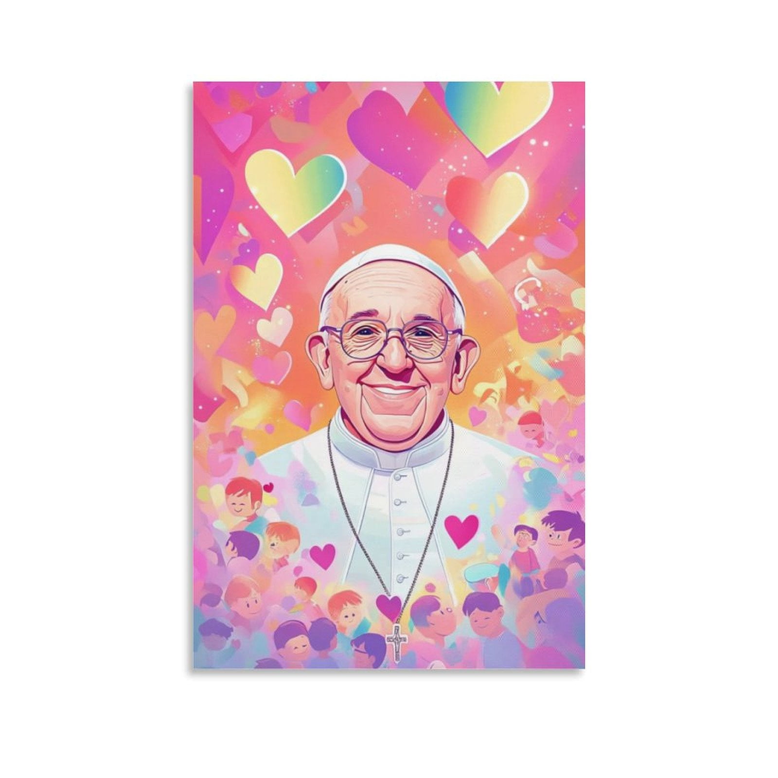 Pope Francis Canvas Painting, Wall Hanging Art, HD Print Wall Artwork ...
