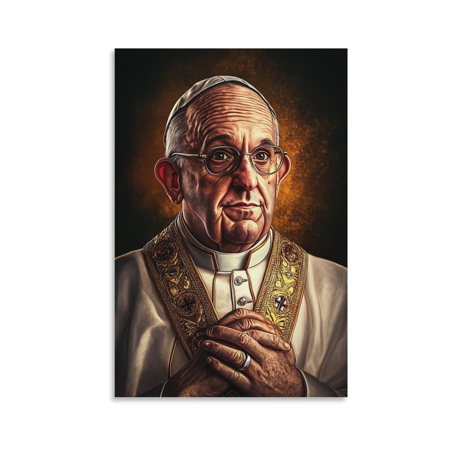 Pope Francis Canvas Painting, Wall Hanging Art, HD Print Wall Artwork ...