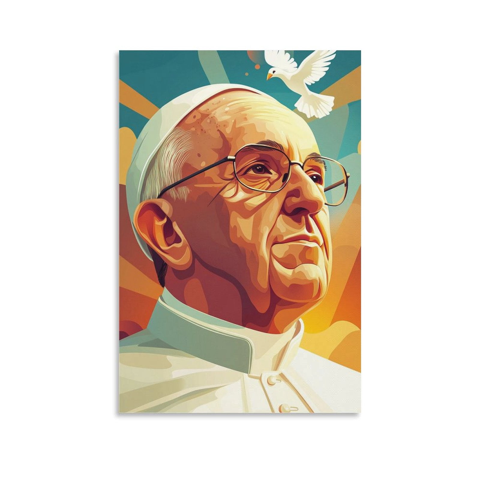 Pope Francis Canvas Painting, Wall Hanging Art, HD Print Wall Artwork ...
