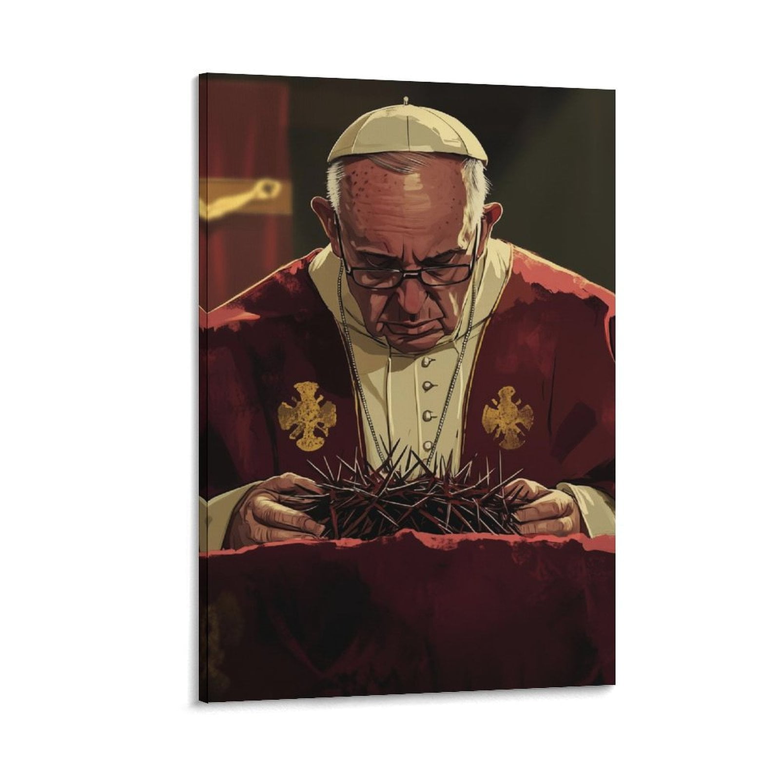 Pope Francis Canvas Painting, Wall Hanging Art, HD Print Wall Artwork ...