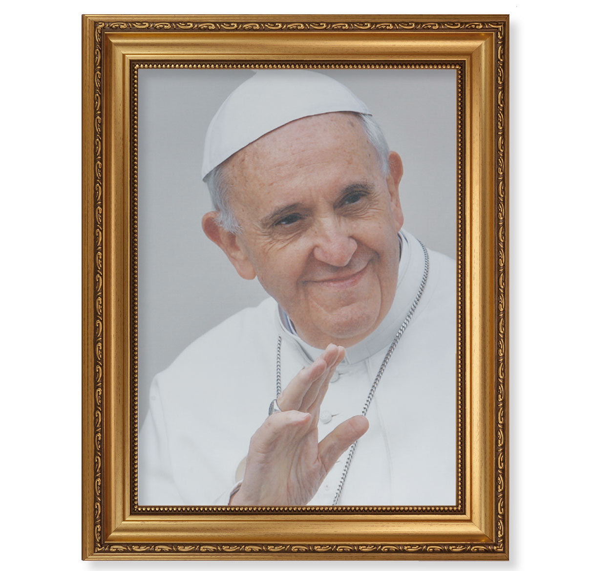 Pope Francis Gold Wood Picture Framed Canvas Wall Art Decor Extra Large ...