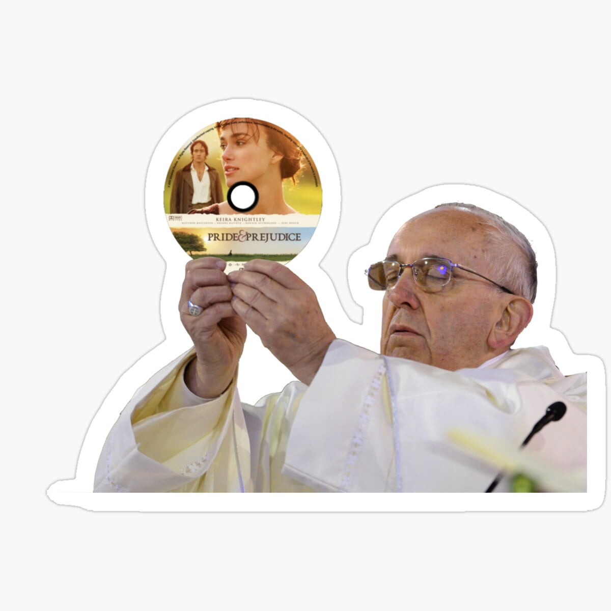 Pope Francis Loves 2005 Pride & Prejudice Sticker. Gift For You ...