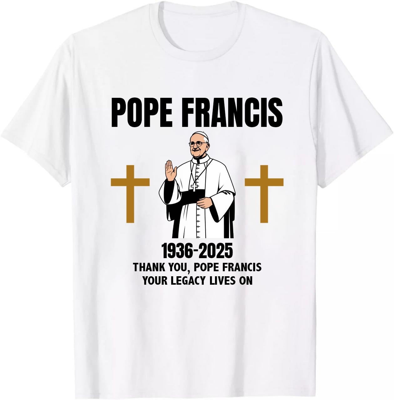 Pope Francis Memorial Shirt 1936 2030 - Walmart.com