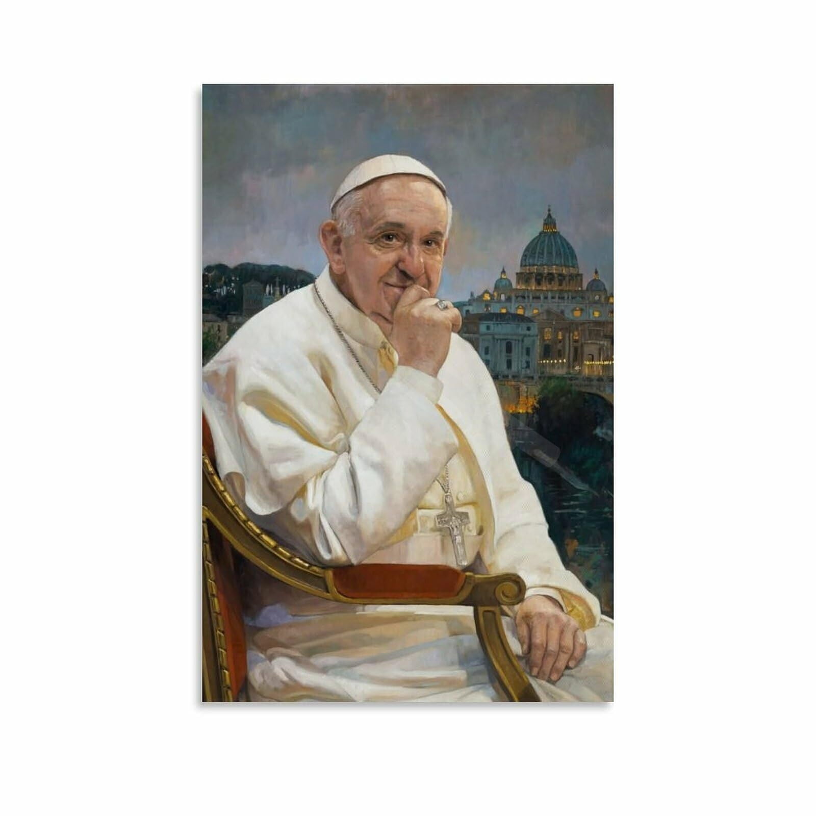 Pope Francis Poster Portrait Quote (3) Canvas Painting for Living Room ...