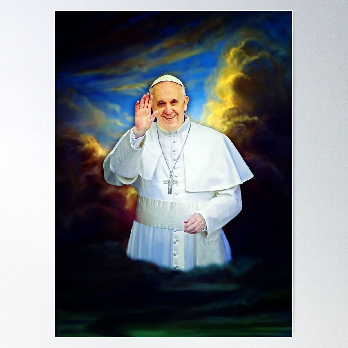 Pope Francis Poster Wall Art, Modern Wall Decor For Living Room Bedroom ...