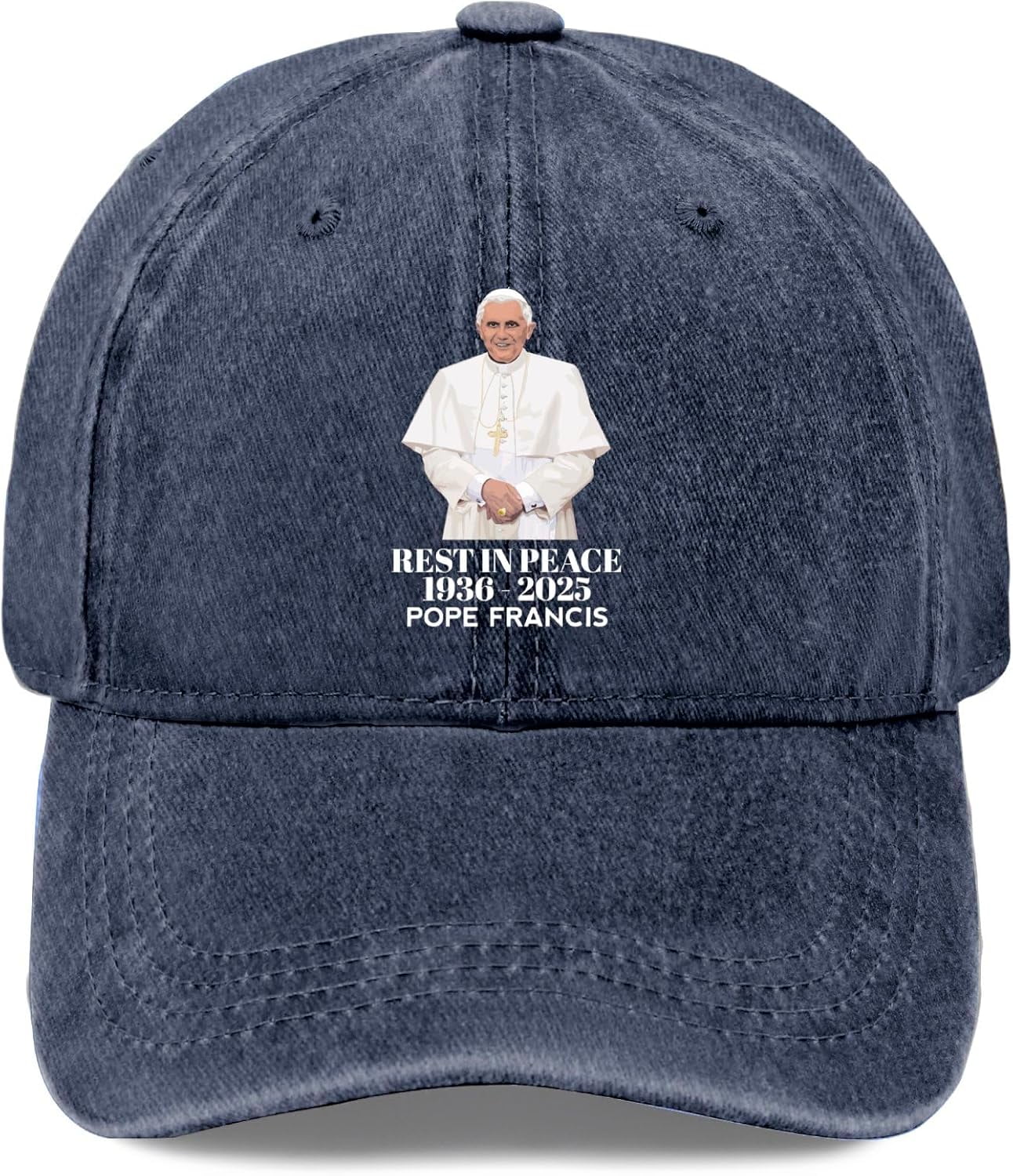 Pope Francis Rests In Peace 1936-2025 Hat For Mens Soft Washed ...