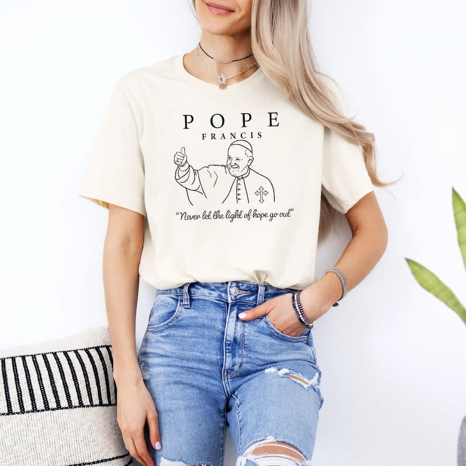Pope Francis Shirt - Catholic T Shirt, Inspirational Faith Apparel ...