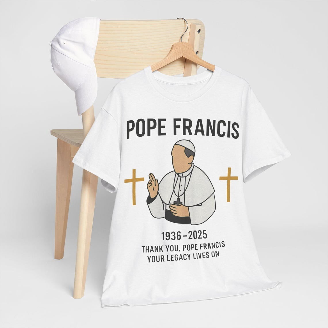 Pope Francis Shirt, In Loving Memory of Pope Francis, Rest in Peace ...