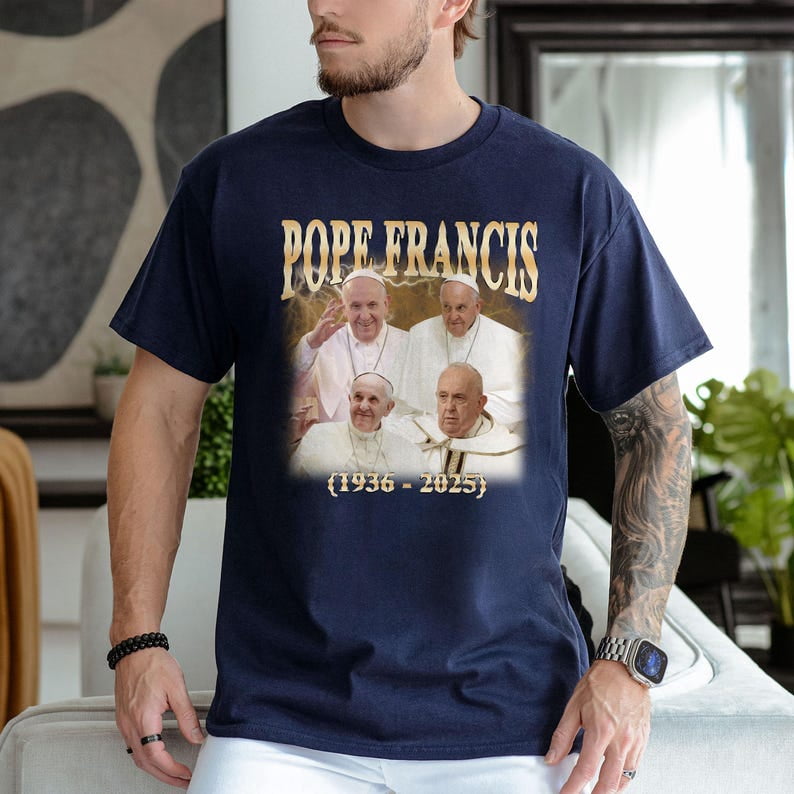 Pope Francis Shirt, Pray For Pope Francis, Thank You Father, Memorial ...
