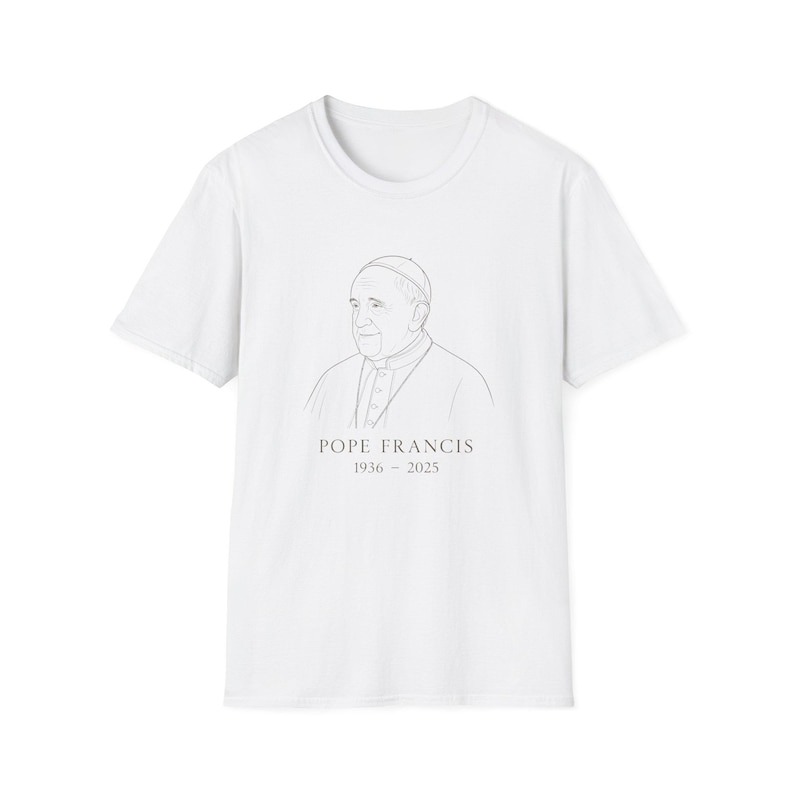 Pope Francis T-Shirt, Remembering a Spiritual Leader Gift, Catholic ...