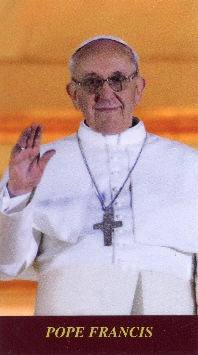 Pope Francis holy card - laminated - Pack of 25 - Walmart.com