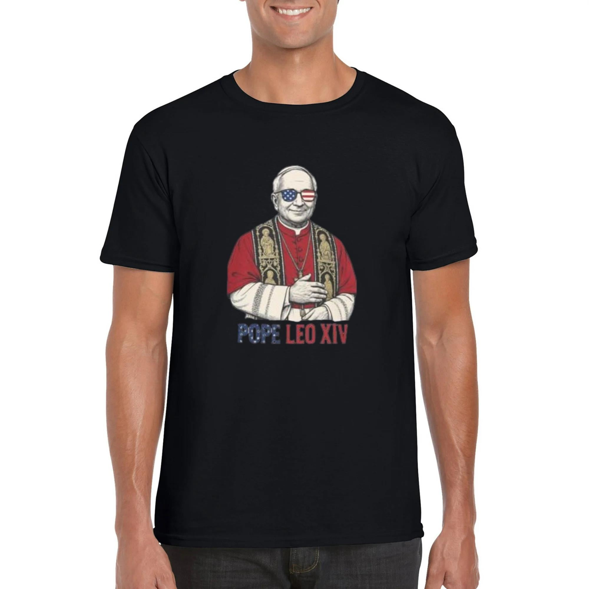 Pope Leo XIV 2025 Robert Prevost American Papacy Humor Tribute T-Shirt, for men & women, up to ...