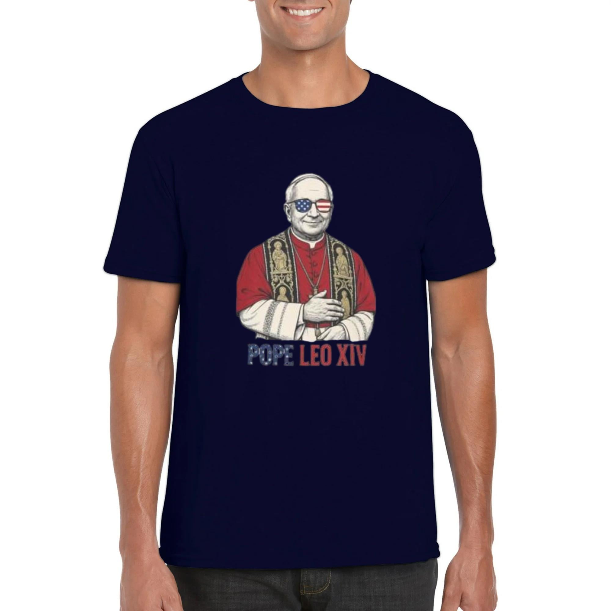 Pope Leo XIV 2025 Robert Prevost American Papacy Humor Tribute T-Shirt, for men & women, up to ...