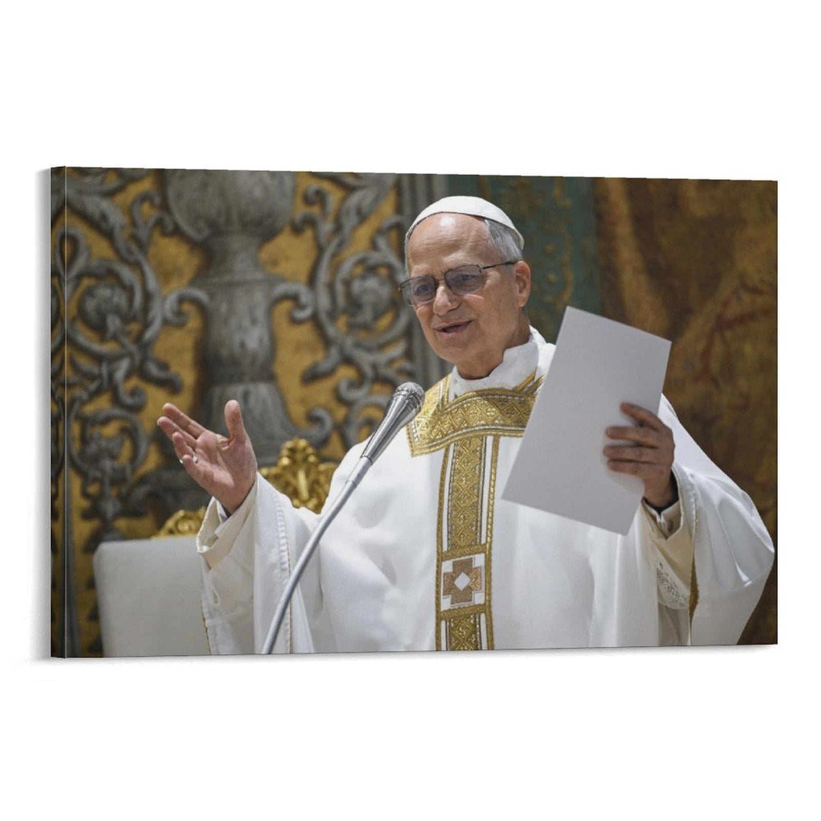 Pope Leo XIV Canvas Painting, Wall Hanging Art, HD Print Wall Artwork ...