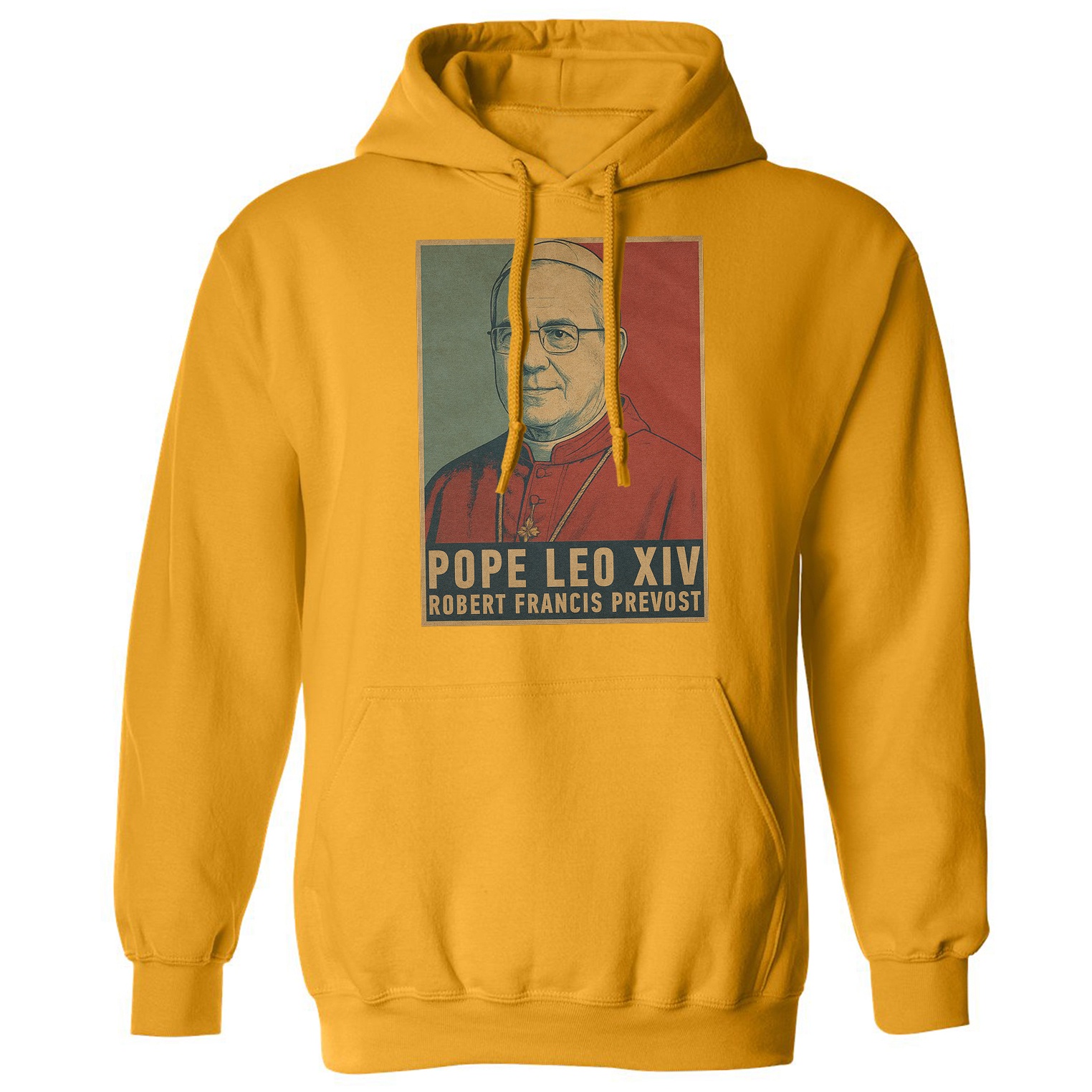 Pope Leo XIV Cardinal Robert Prevost New Pope Unisex Hooded Sweatshirt ...