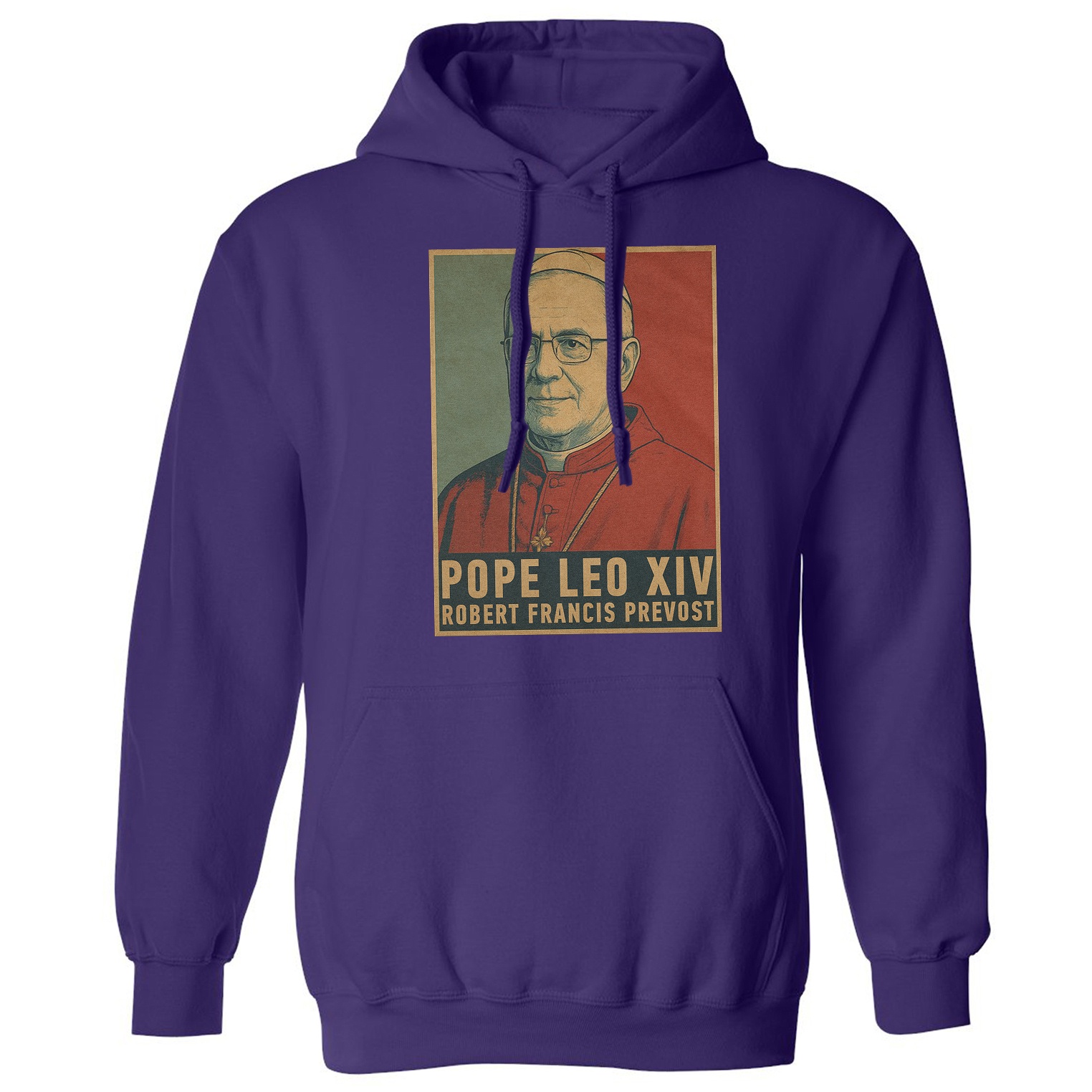 Pope Leo XIV Cardinal Robert Prevost New Pope Unisex Hooded Sweatshirt ...